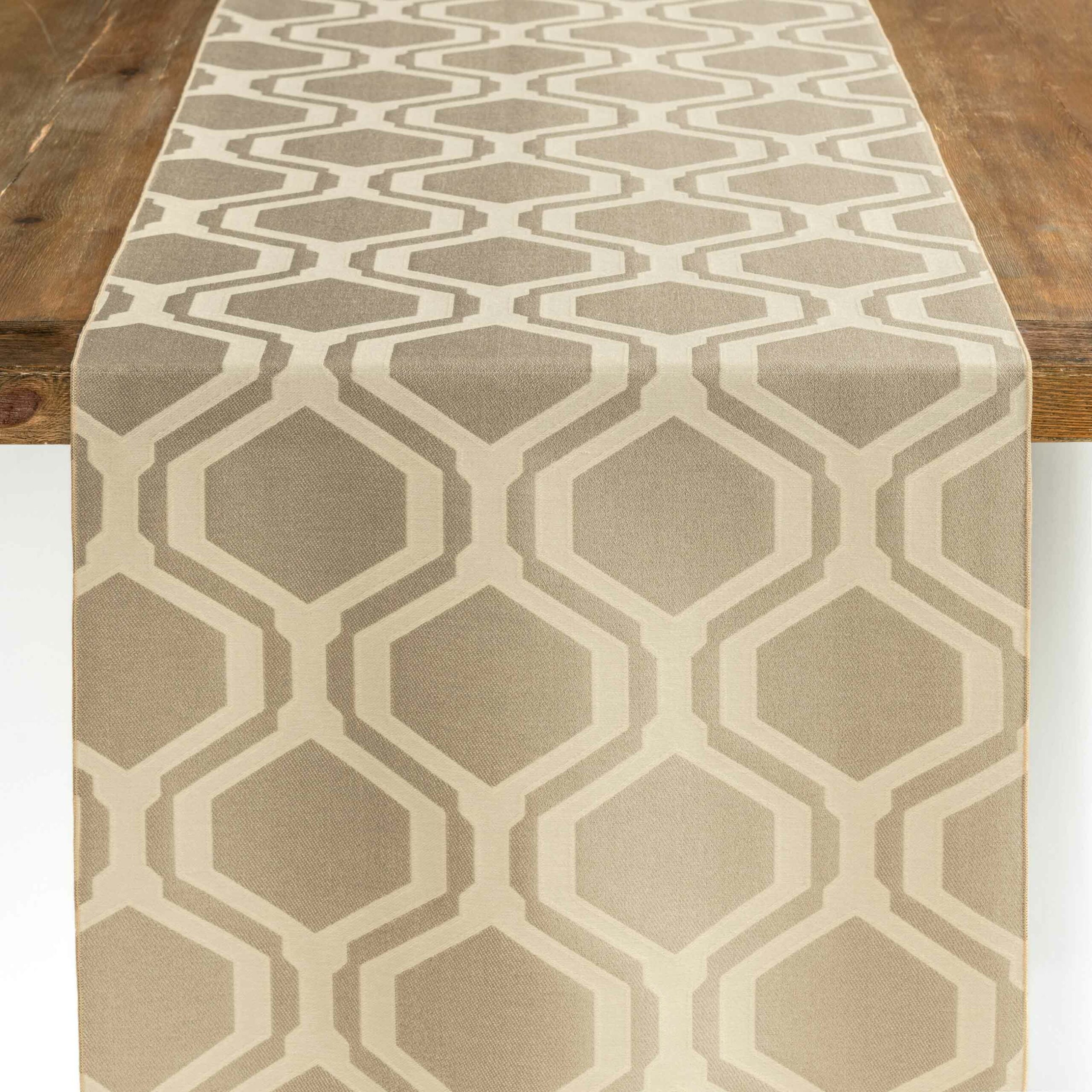 Beige Honeycomb Runner - Linen Book